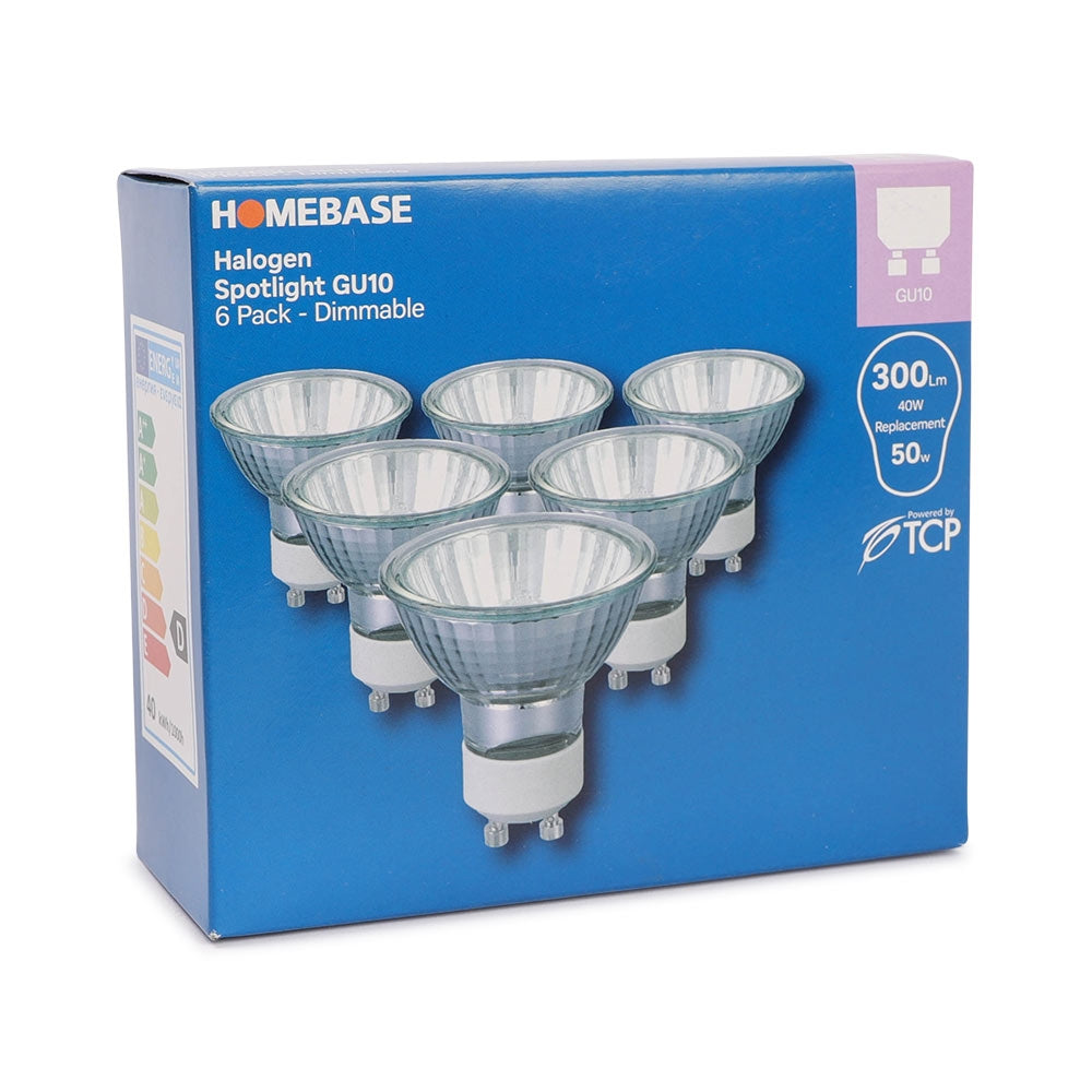40w Halogen Spotlight 6 Pack | Poundstretcher