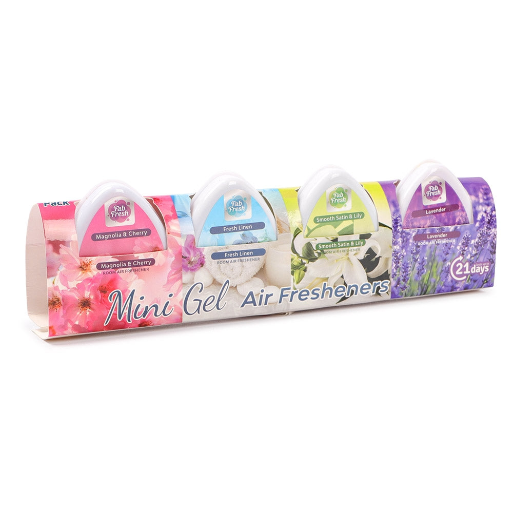 Fab Fresh Mini Gel Air Fresheners 4 Pack | Poundstretcher