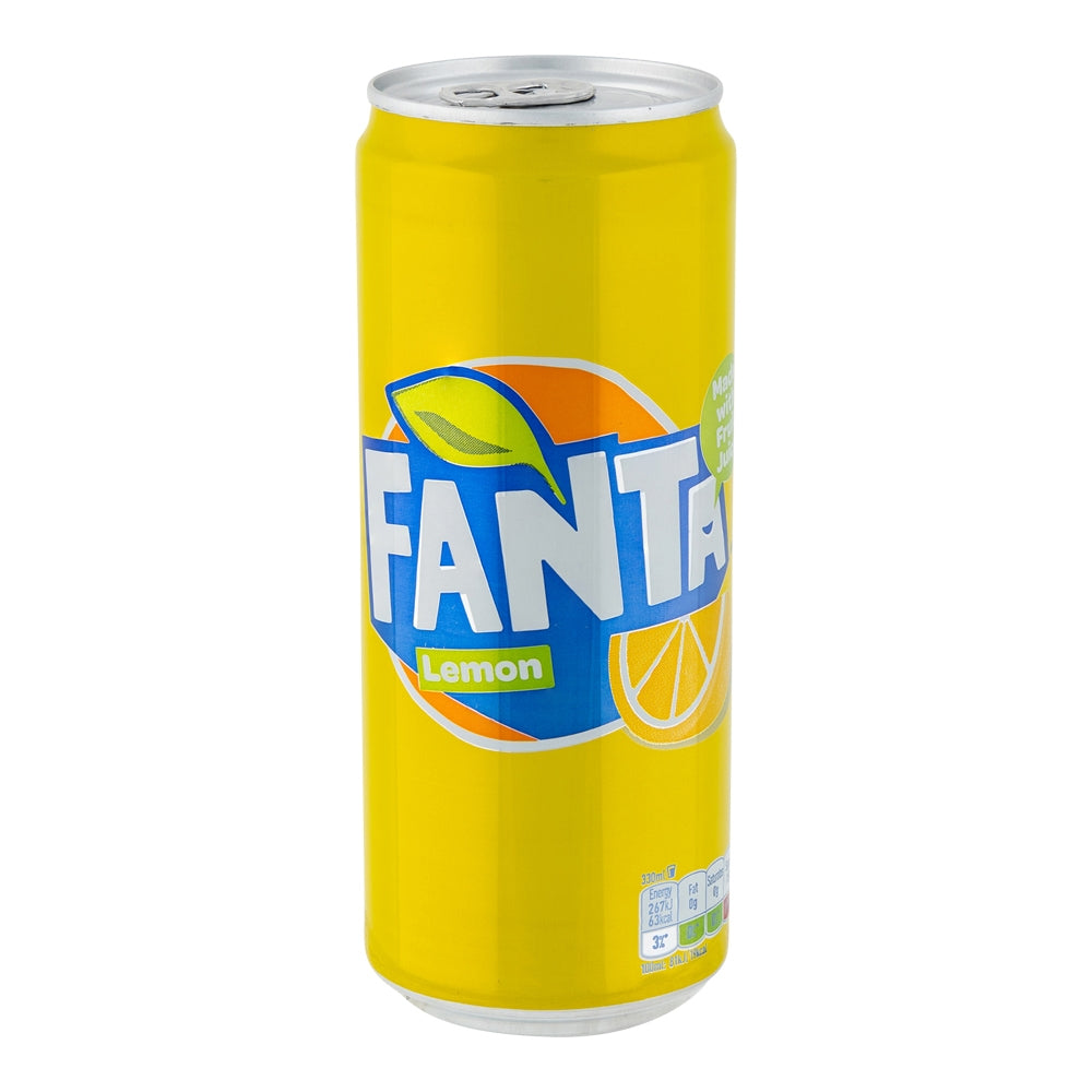 Fanta Lemon Soft Drink Can 330ml | Poundstretcher