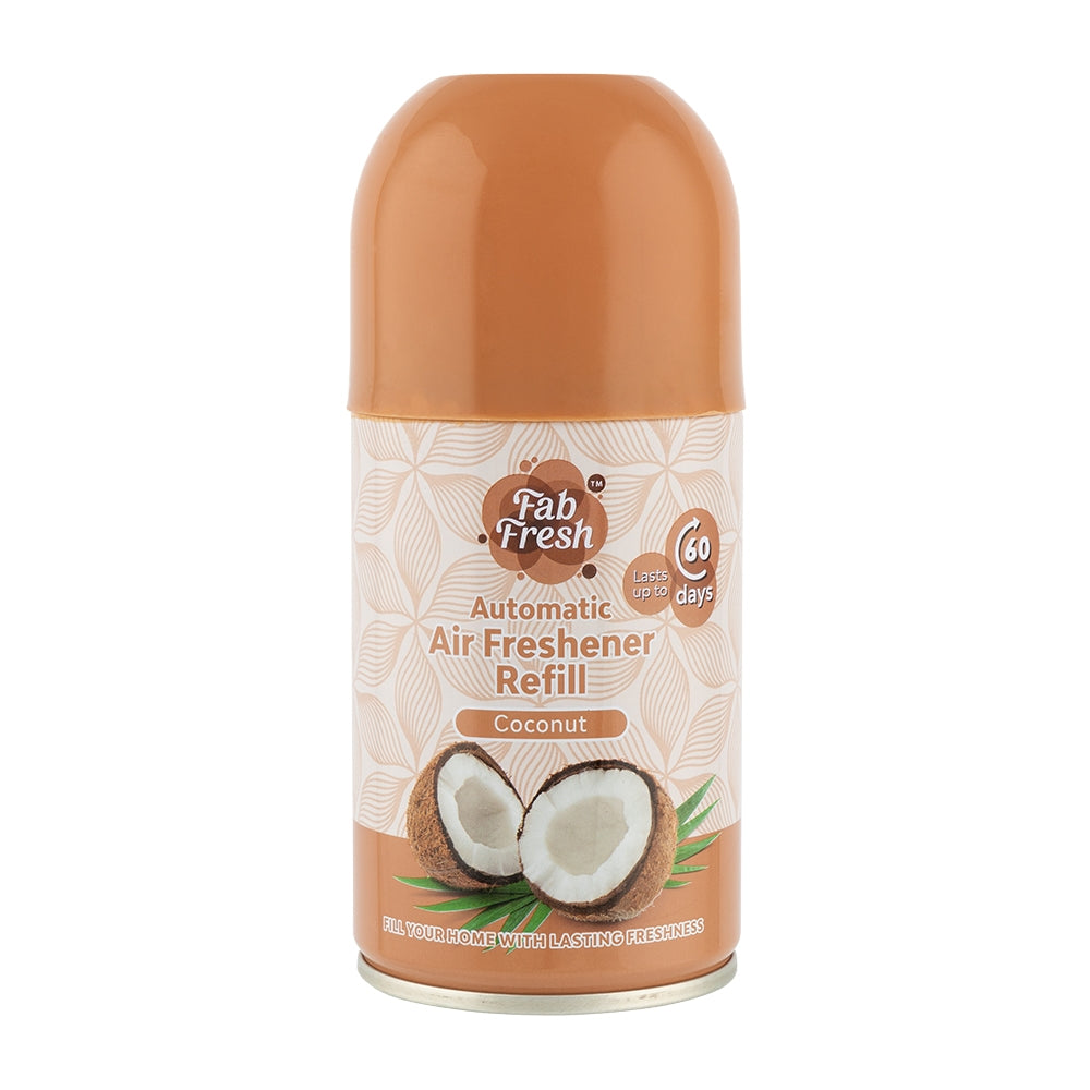 Fab Fresh Automatic Air Freshener Refill Coconut 250Ml – Poundstretcher