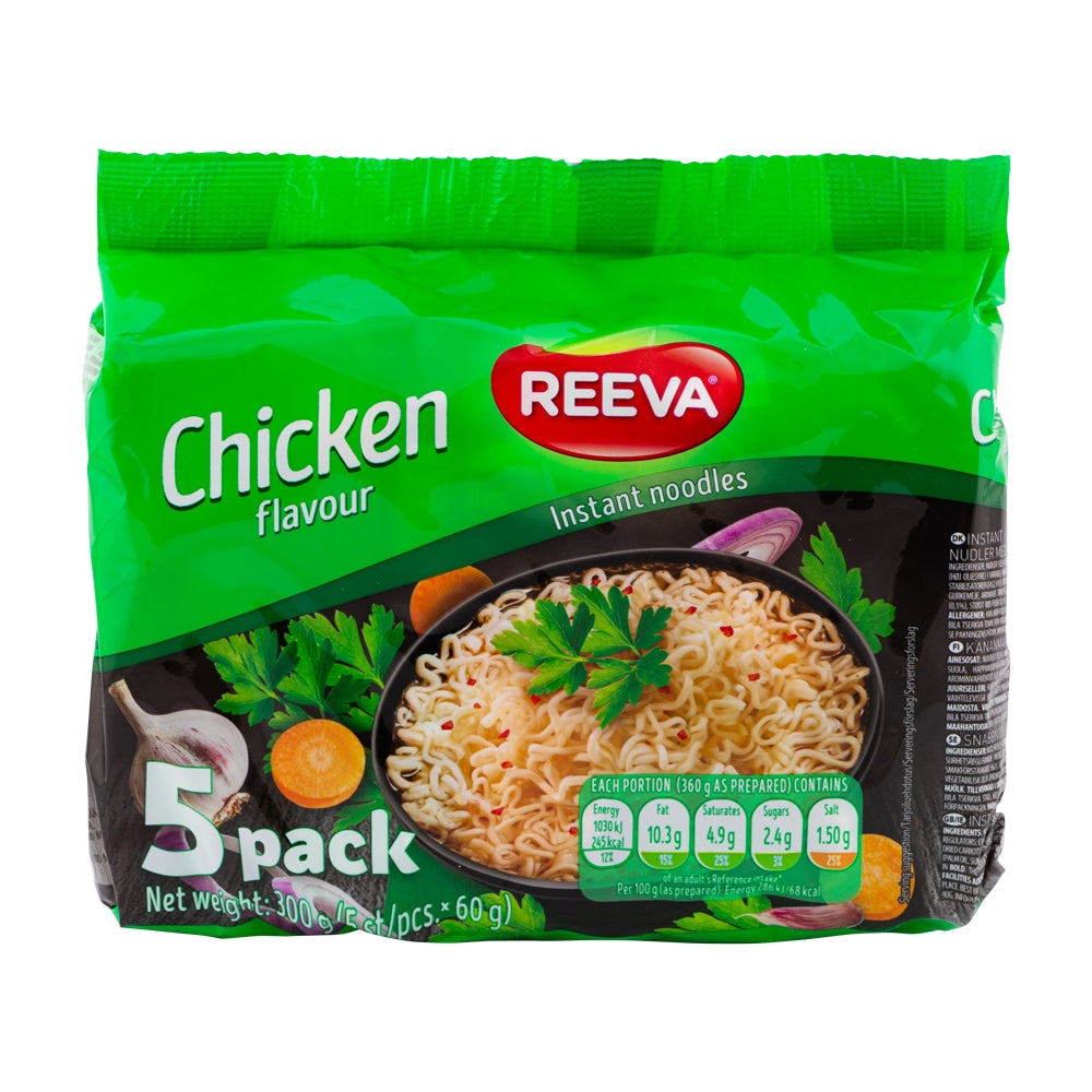 Reeva Instant Noodles Chicken 60g x 5 Pack | Poundstretcher