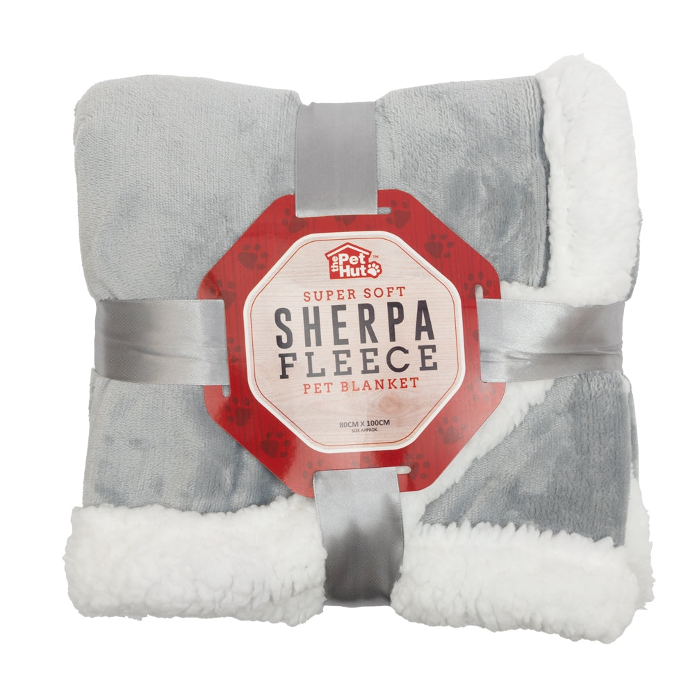 Pet Hut Sherpa Fleece Super Soft Pet Blanket – Poundstretcher