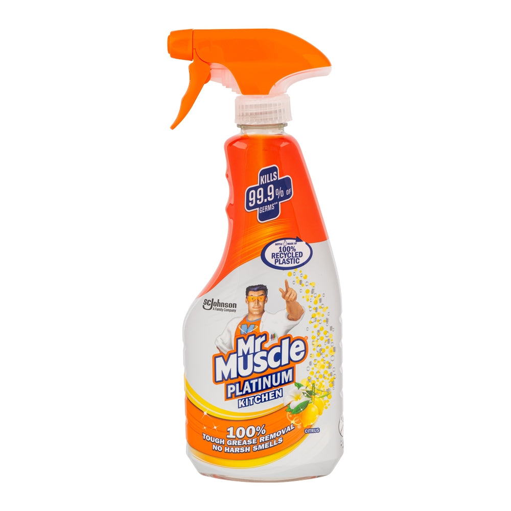 Mr Muscle Platinum Kitchen Cleaner Spray Citrus 500ml | Poundstretcher
