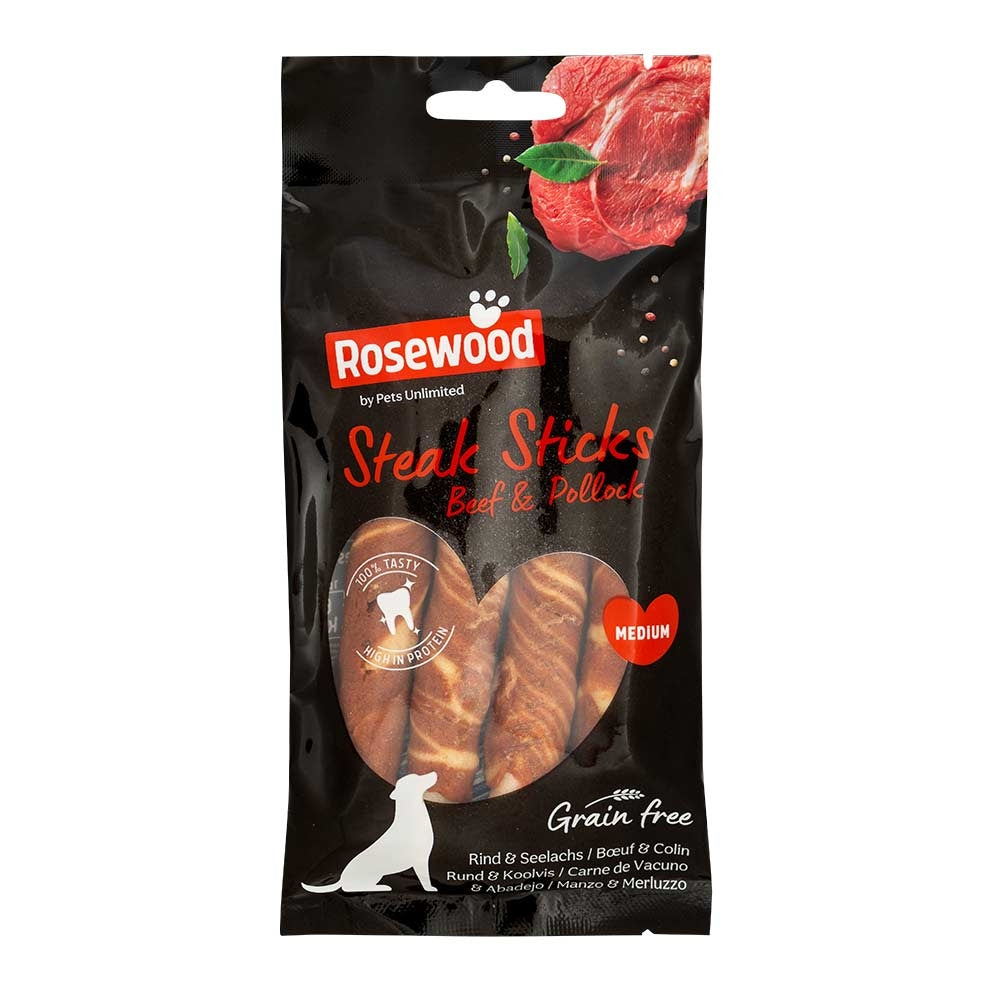 Rosewood Steak Sticks Beef 90G – Poundstretcher