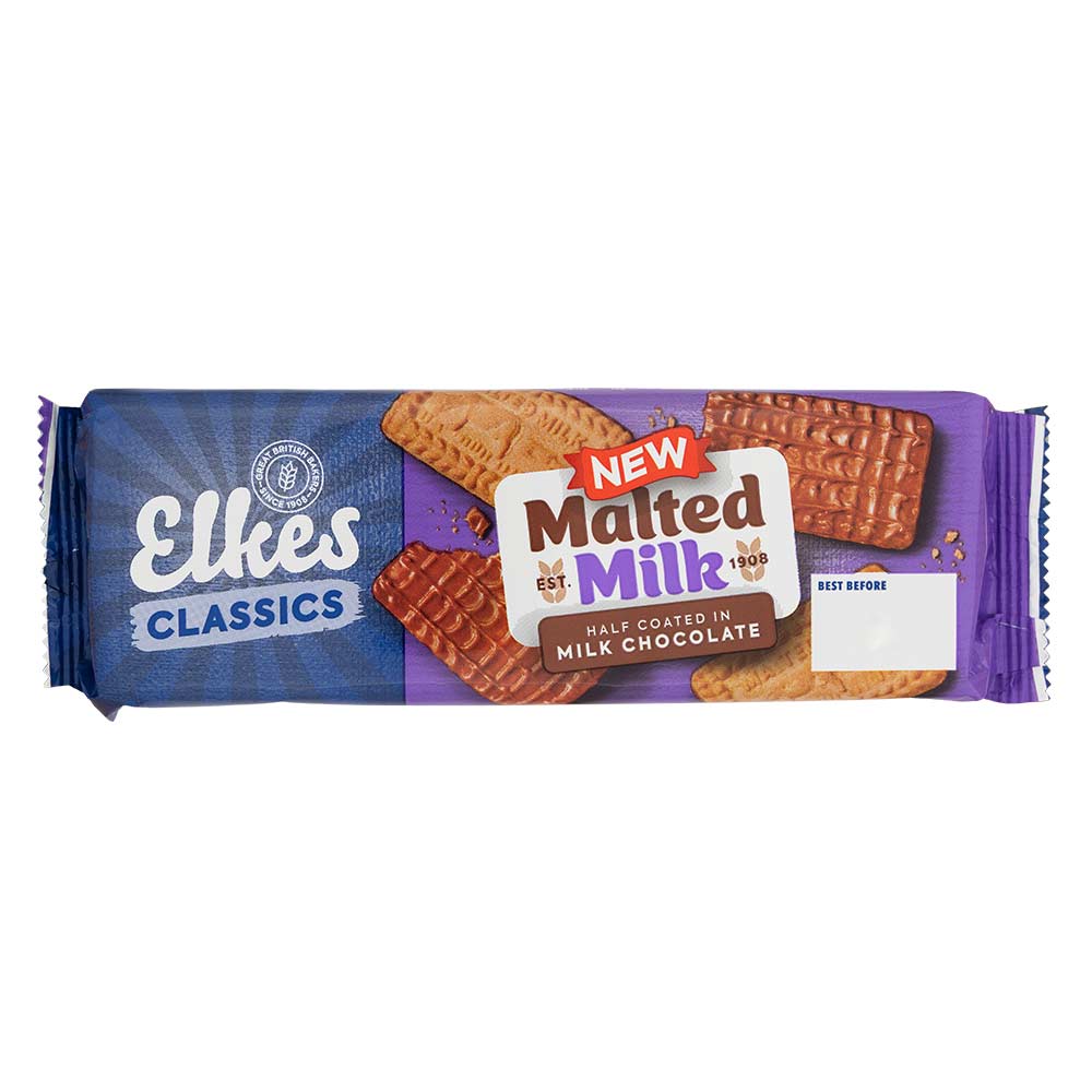 Elkes Classics Malted Milk with Milk Chocolate 250g | Poundstretcher